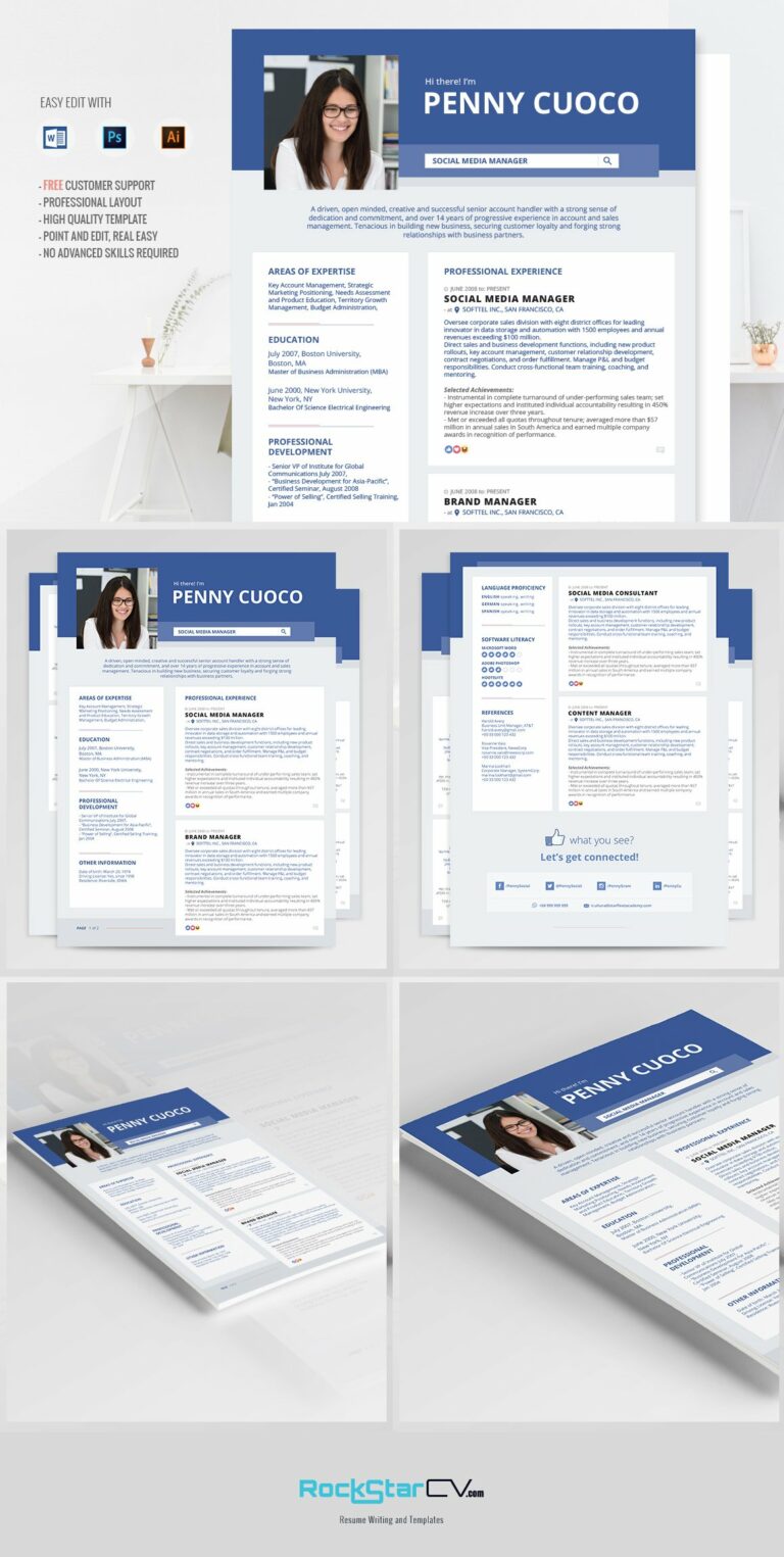 Facebook Timeline Resume Template – MasterBundles