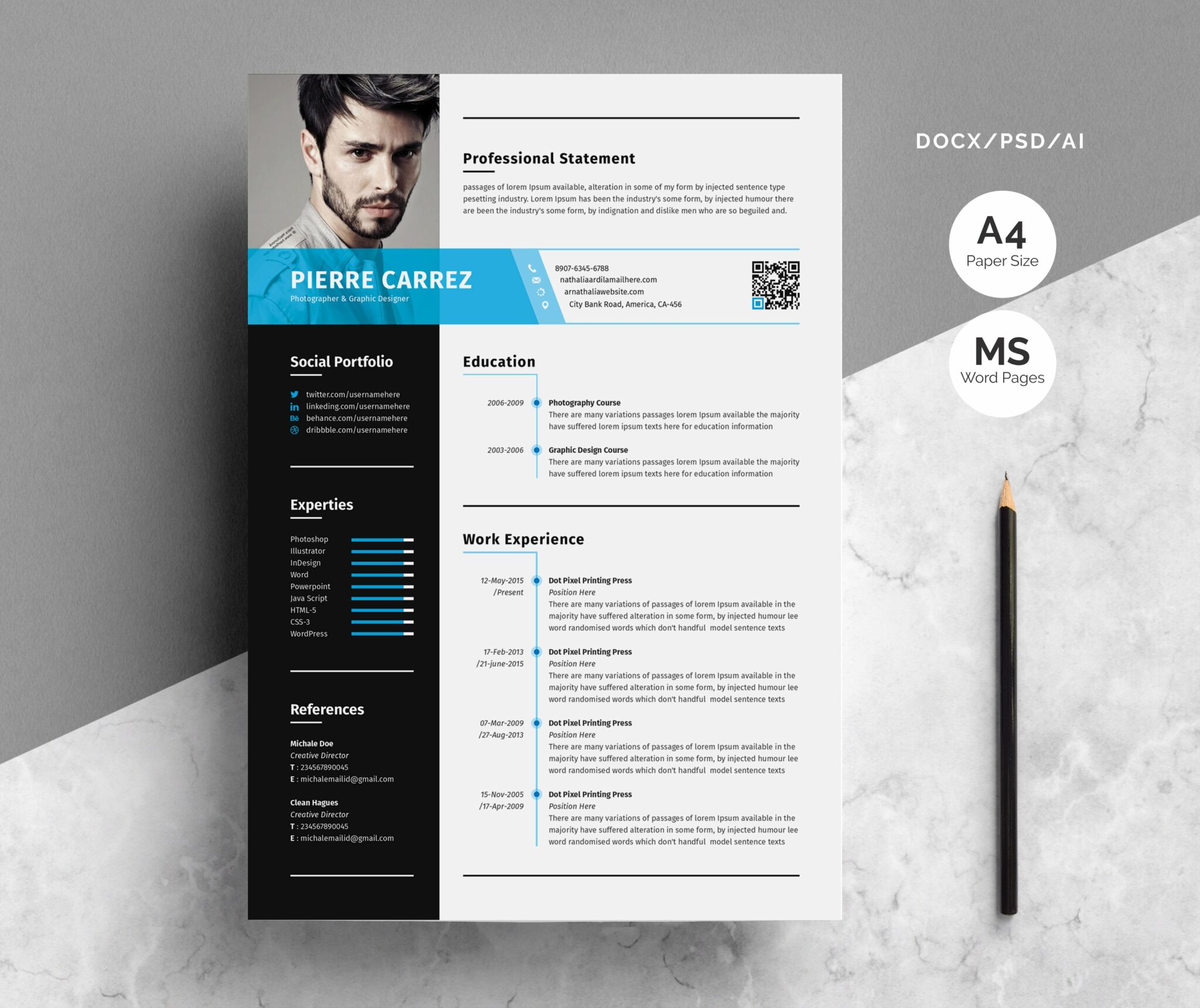 Modern Resume Template – MasterBundles
