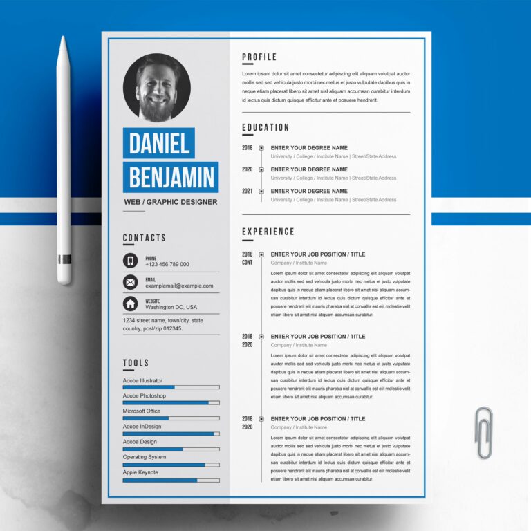 Web Developer CV Template - MasterBundles
