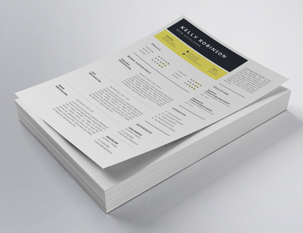 Clean Resume/CV Template - MasterBundles