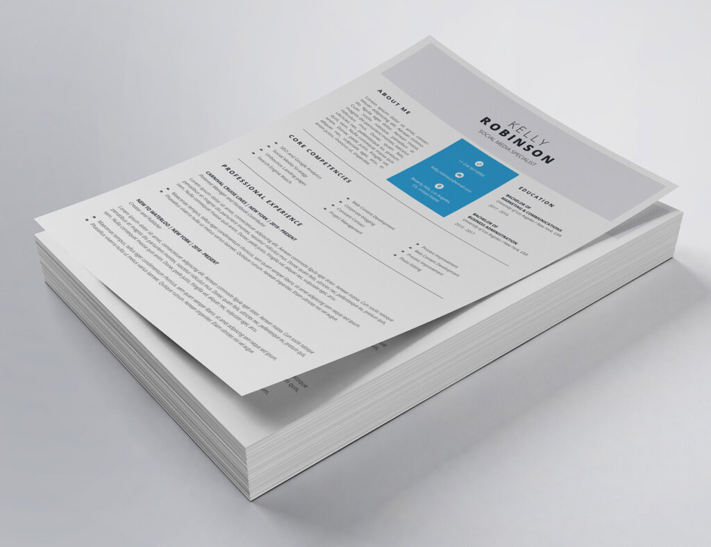 Clean Resume/CV Template - MasterBundles