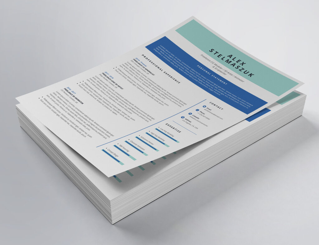 Clean Resume/CV Template - MasterBundles