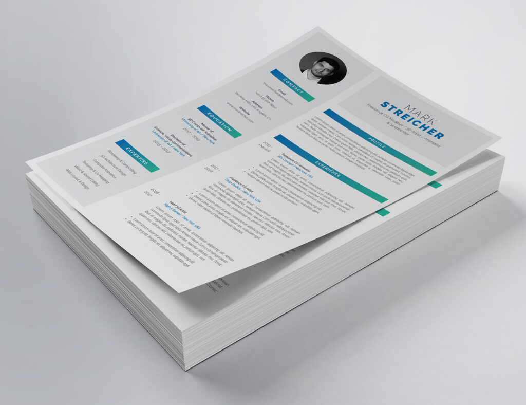 Word Professional Resume/CV Template - MasterBundles
