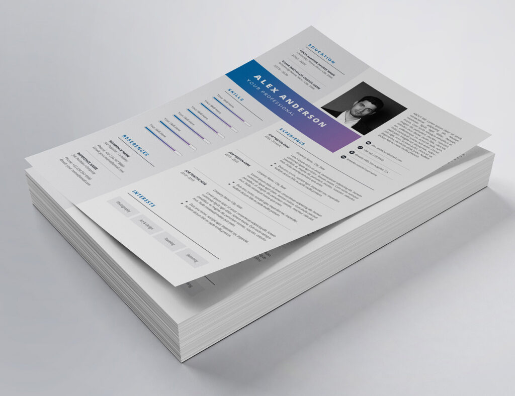 Clean Resume/CV Template - MasterBundles