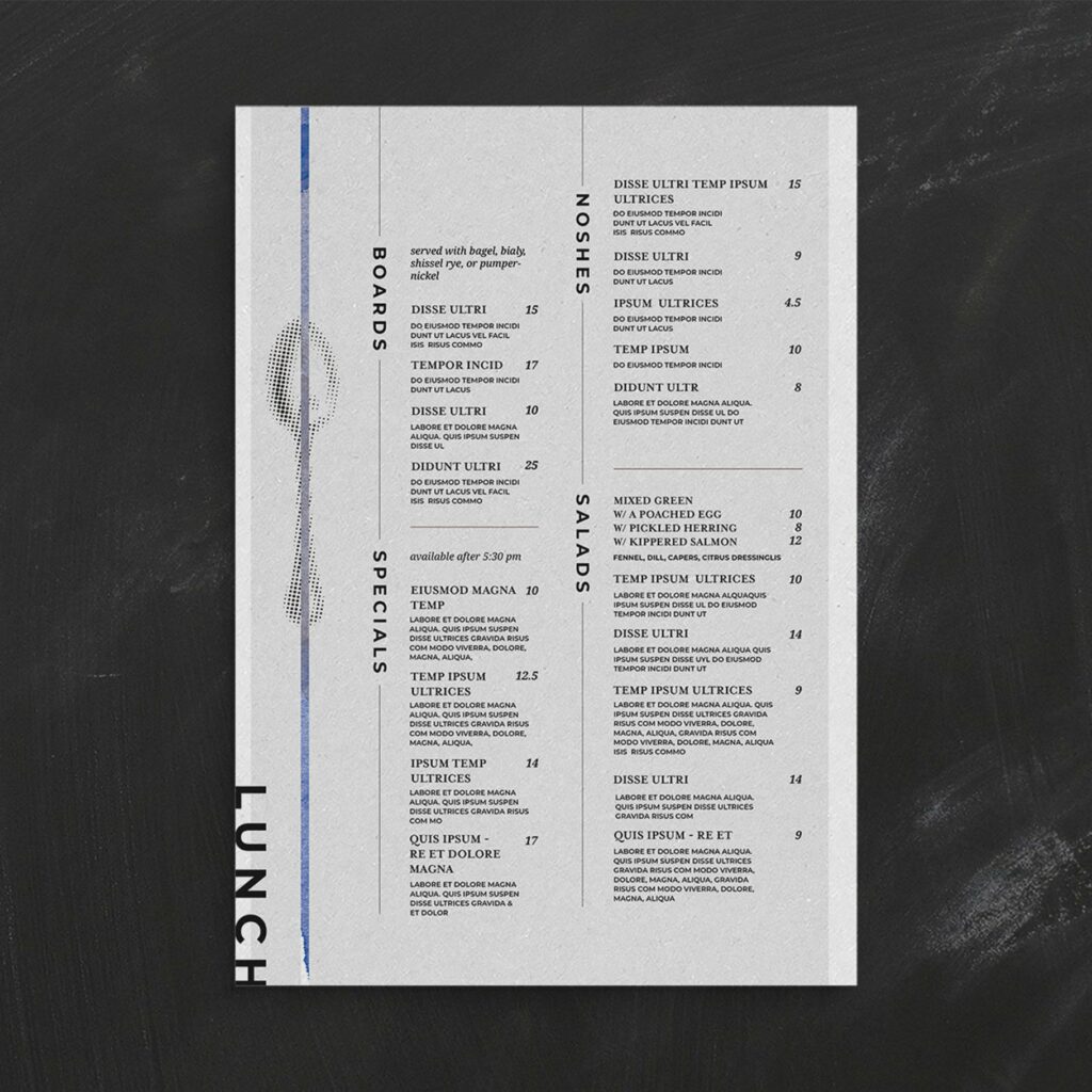 Modern Menu Template – MasterBundles