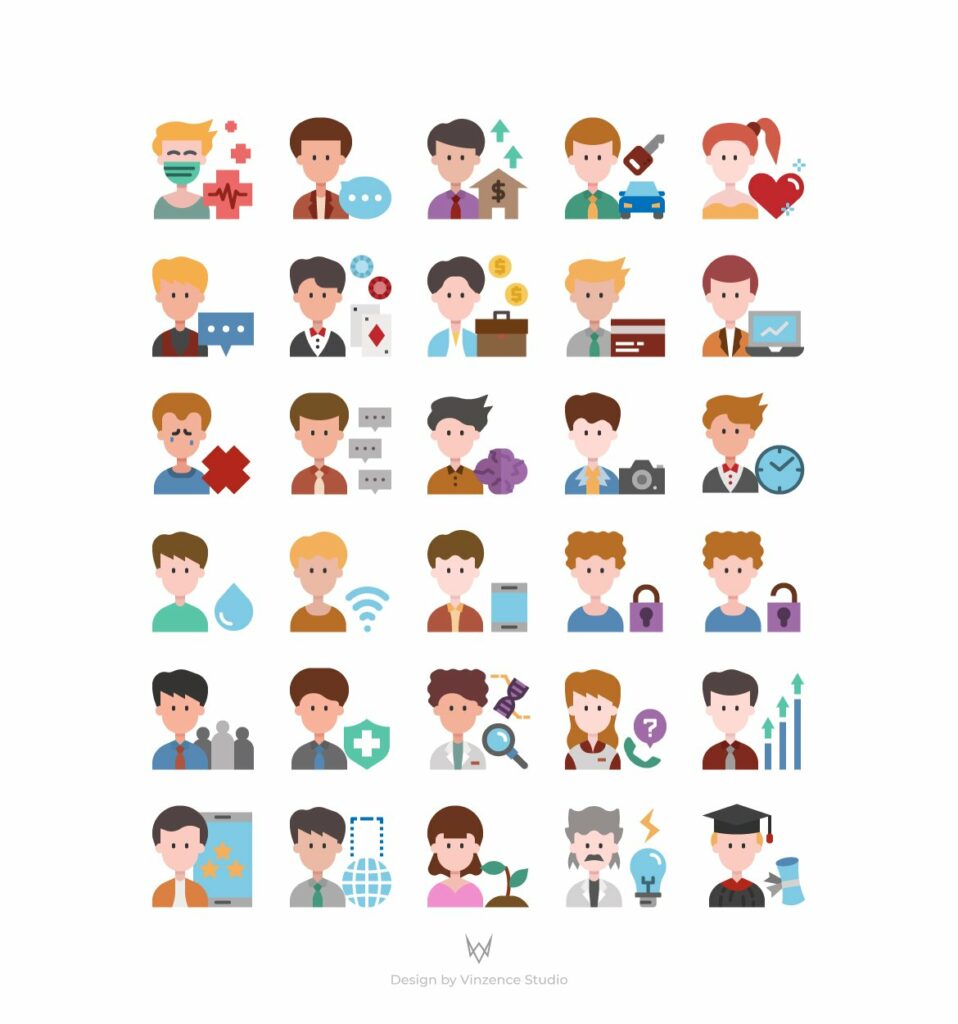 30 User Avatar Icon Sets – MasterBundles