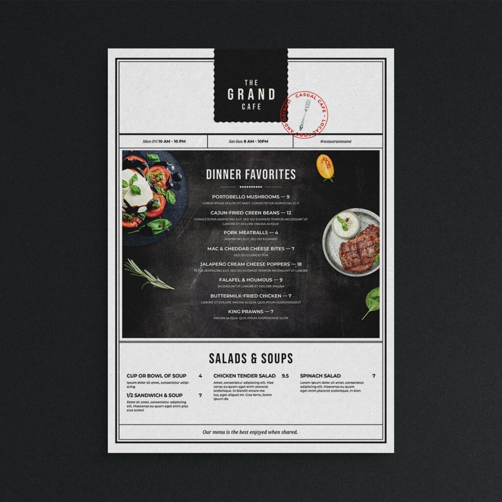 Menu Template – MasterBundles