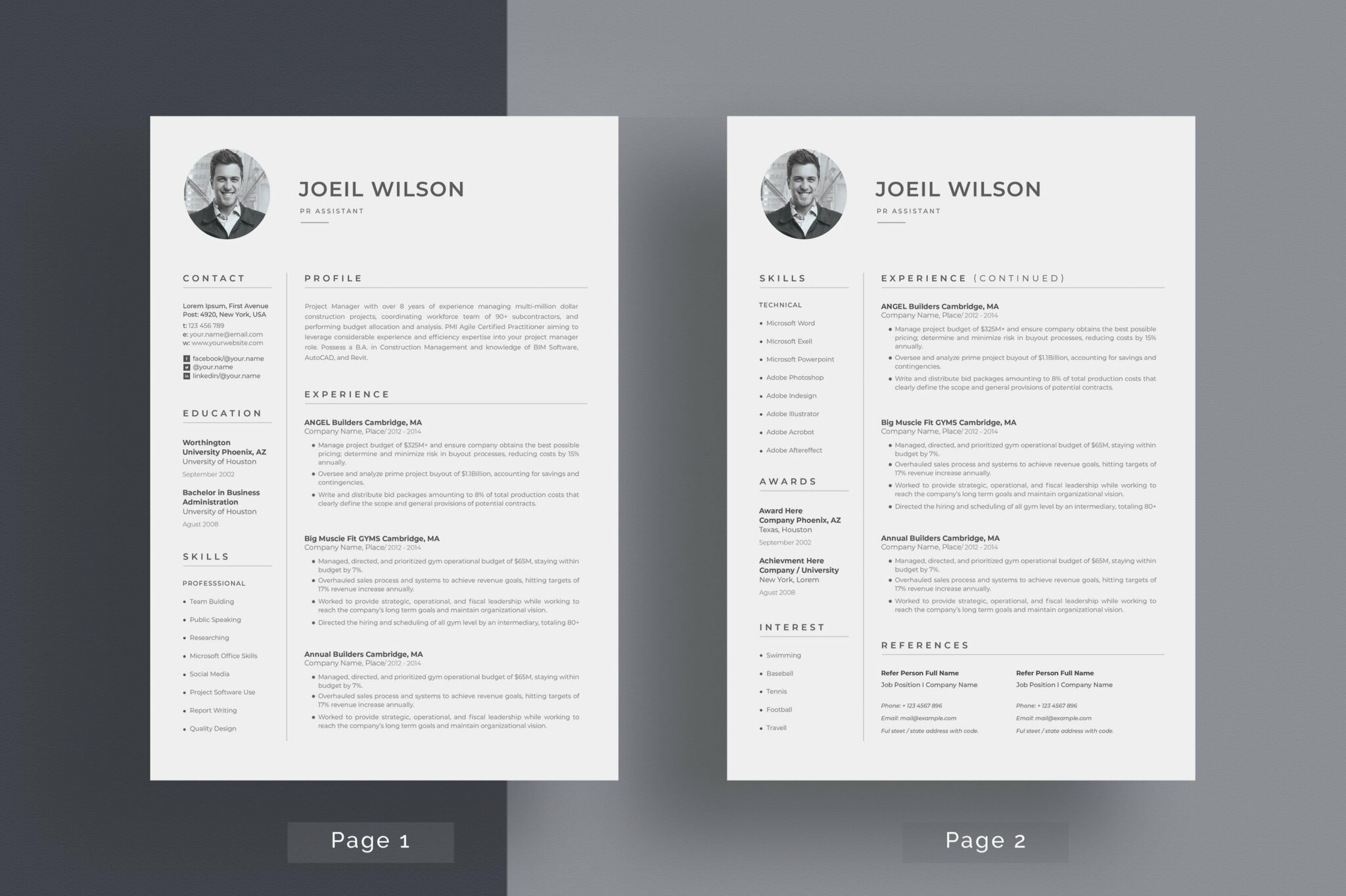 Word Resume & Cover Letter Template – MasterBundles