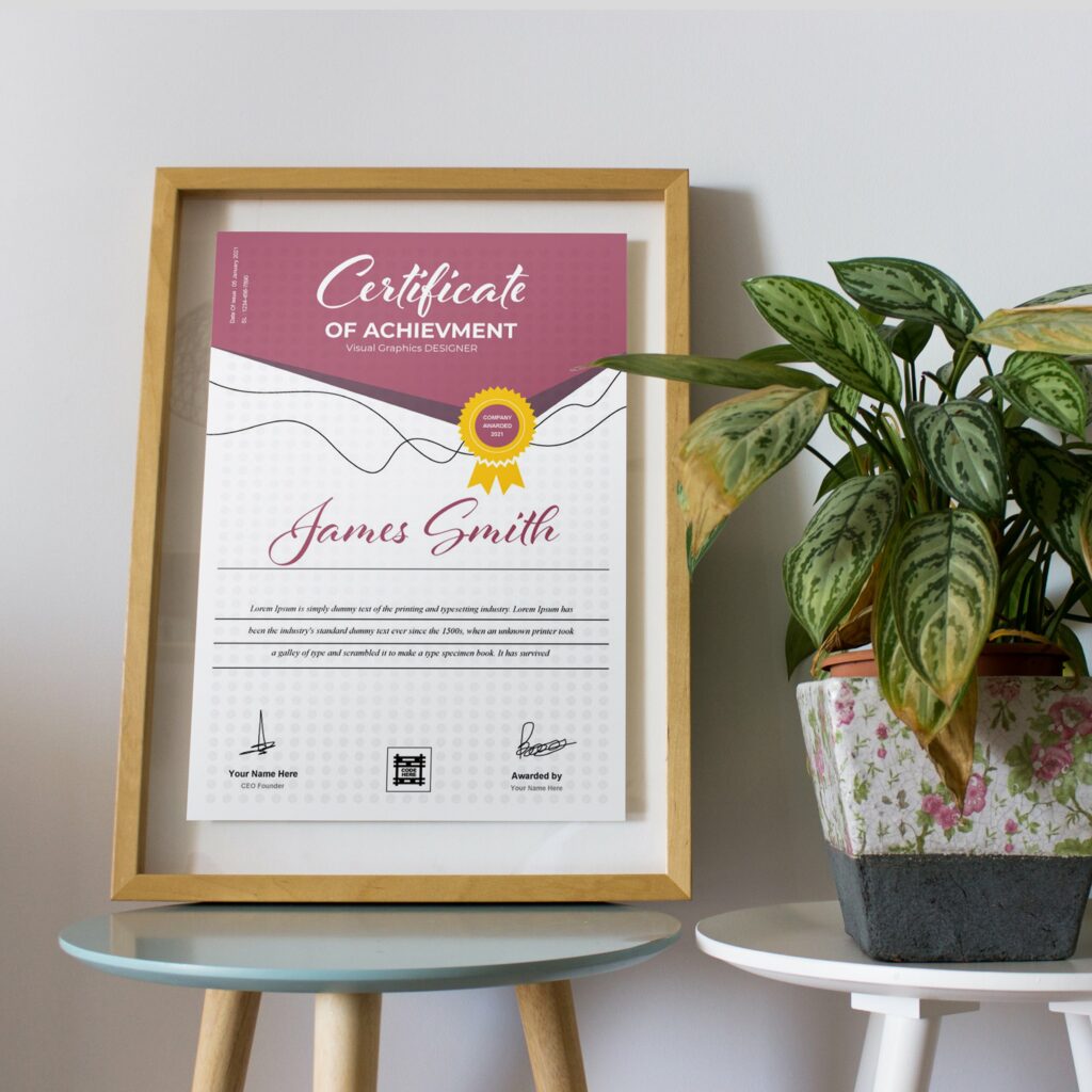 Achievement Certificate Design – MasterBundles