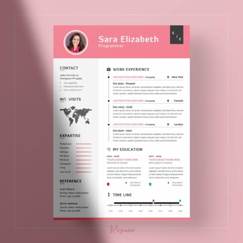 Female Resume/CV Word – MasterBundles