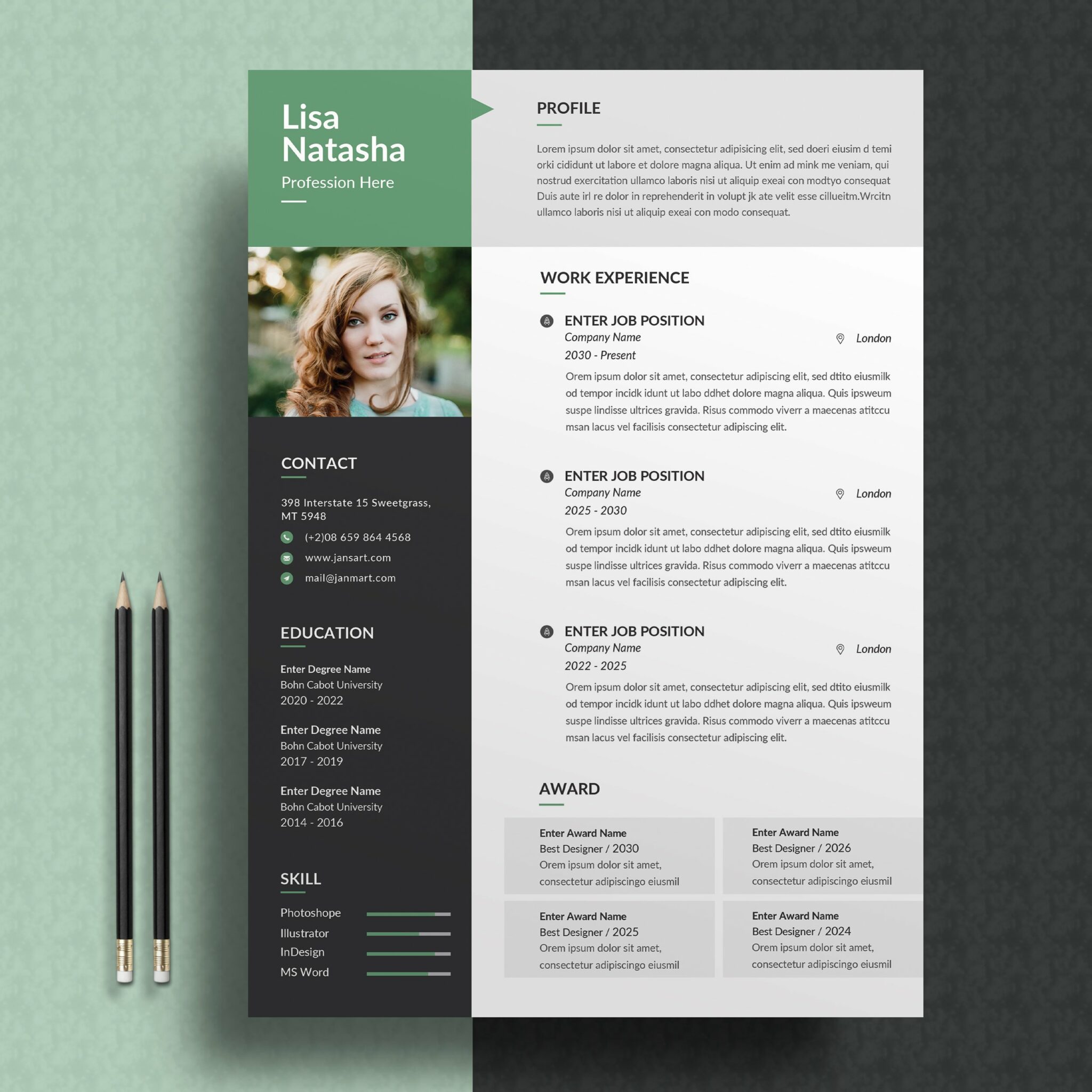 Female Resume/CV Word – MasterBundles