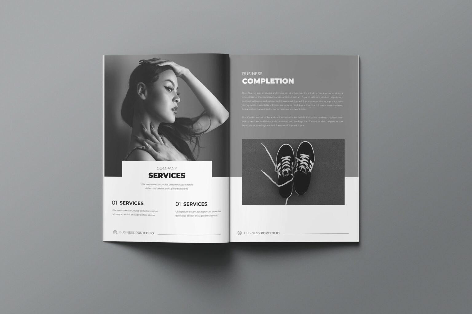 Black Portfolio Template – MasterBundles