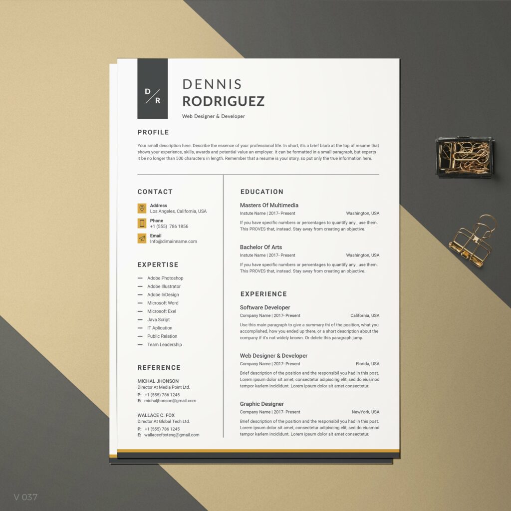 Resume Word – MasterBundles