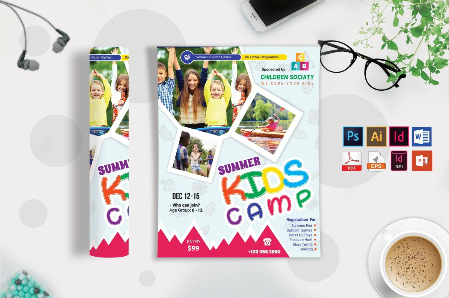 10 Kids Summer Camp Flyers 90% OFF – MasterBundles