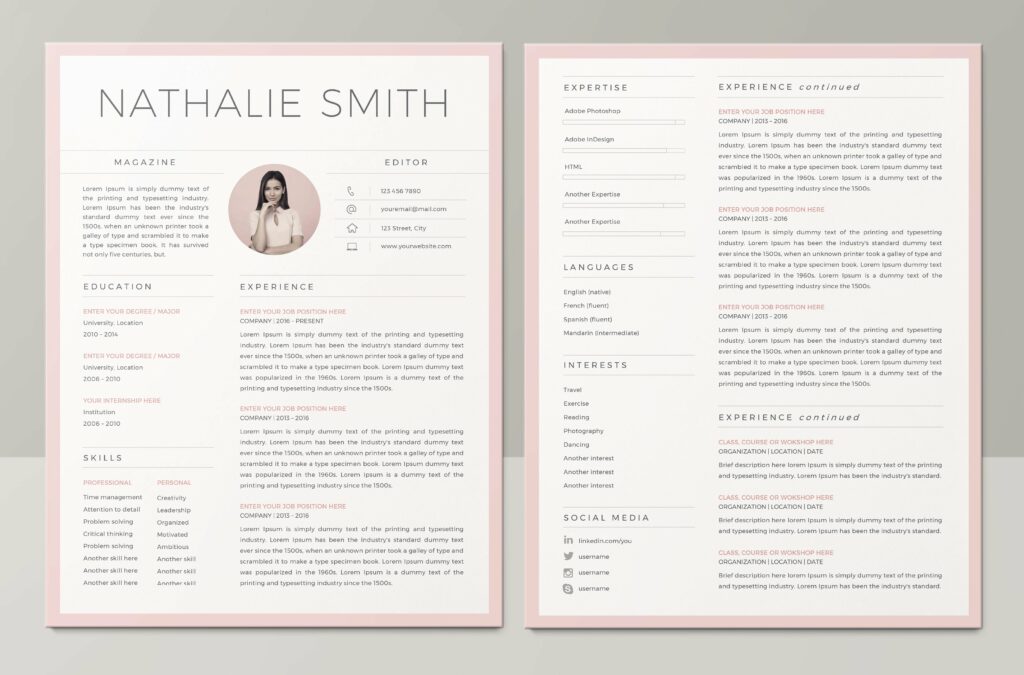 Resume Template / CV Resume Templat – MasterBundles