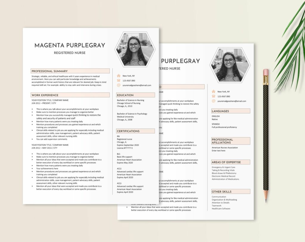 Medical Resume Template Word – MasterBundles