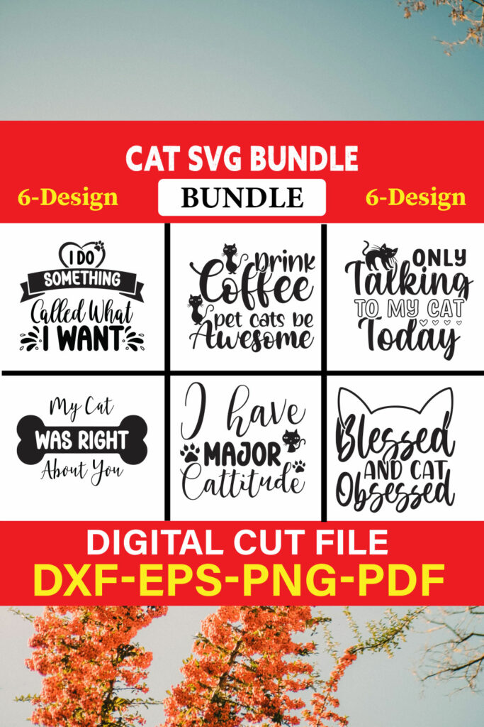 Cat svg bundle, cat mom svg,Cat T-shirt svg , crazy cat lady svg Vol-06 - MasterBundles