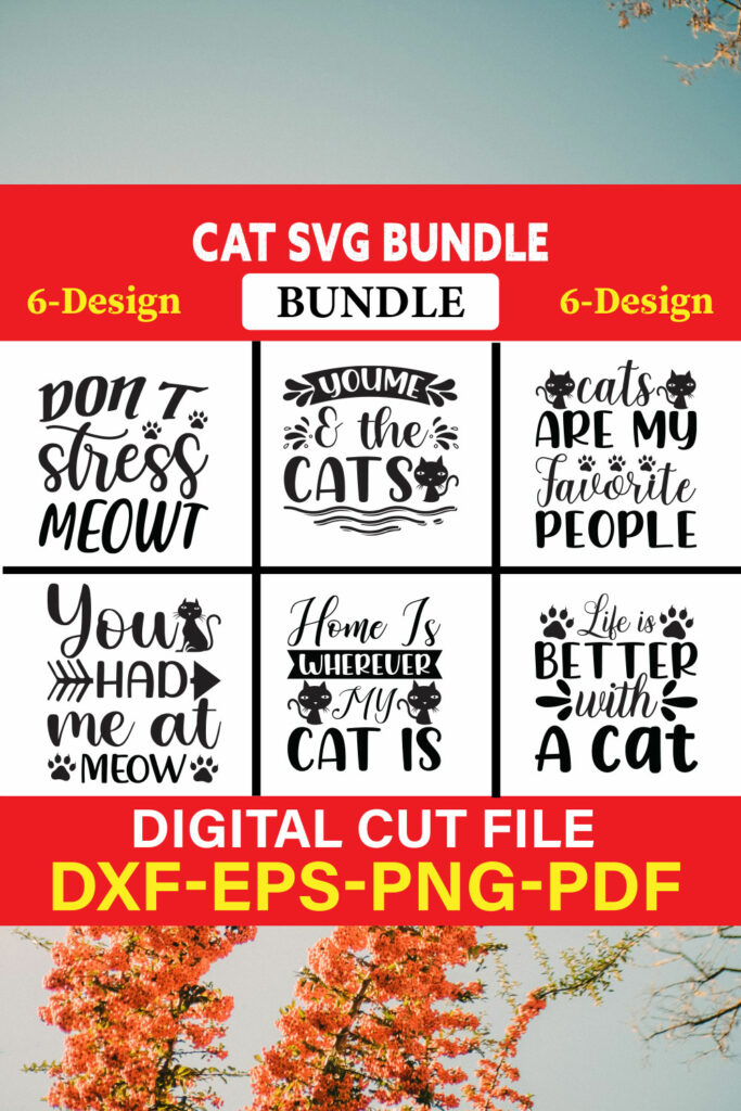 Cat svg bundle, cat mom svg,Cat T-shirt svg , crazy cat lady svg Vol-03 - MasterBundles