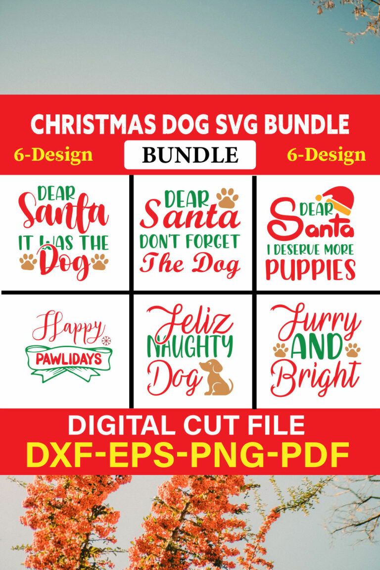 Pet Christmas Svg Bundle, Dog Christmas Svg, Dog Christmas Clipart ...