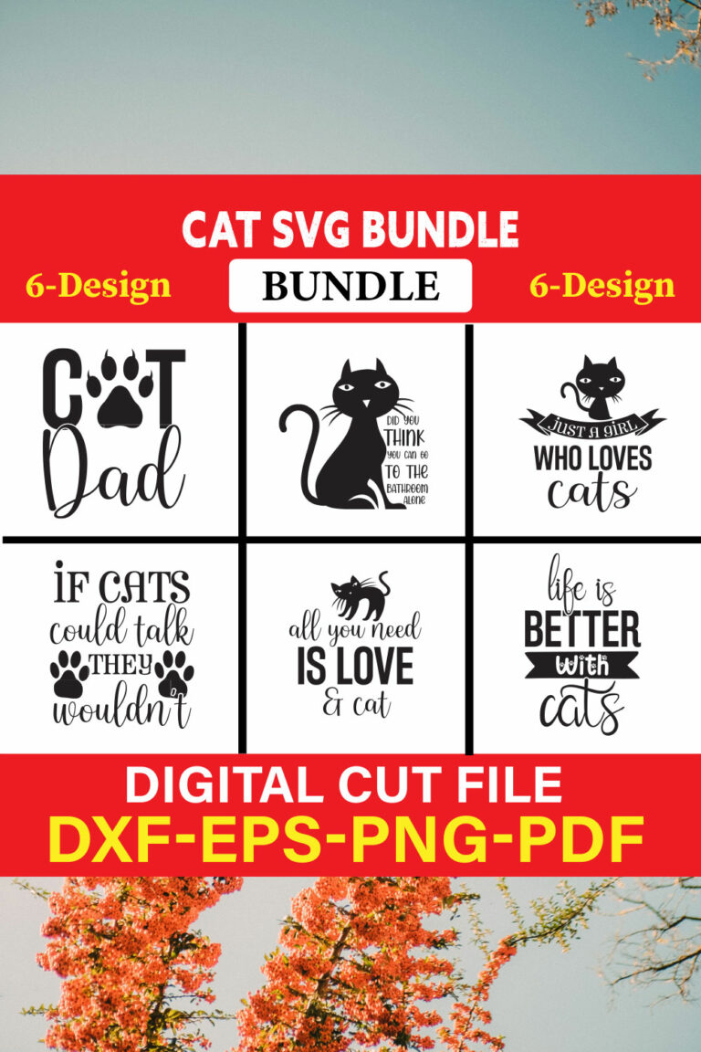 Cat svg bundle, cat mom svg,Cat T-shirt svg , crazy cat lady svg Vol-08 - MasterBundles
