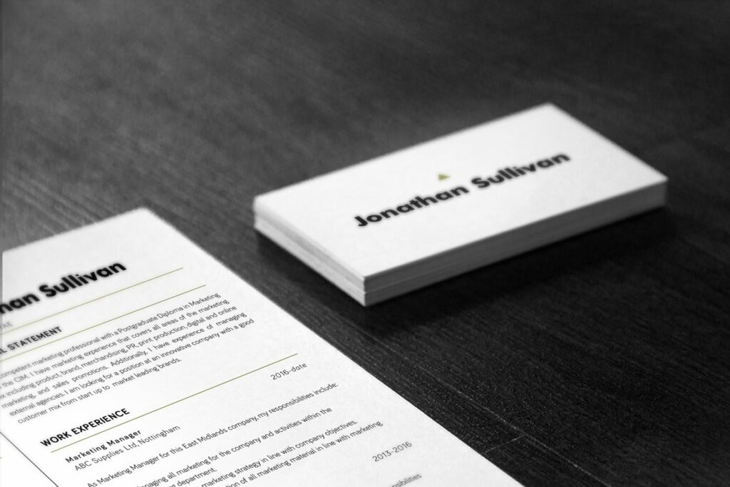 Word A4 CV Resume & Business Card – MasterBundles