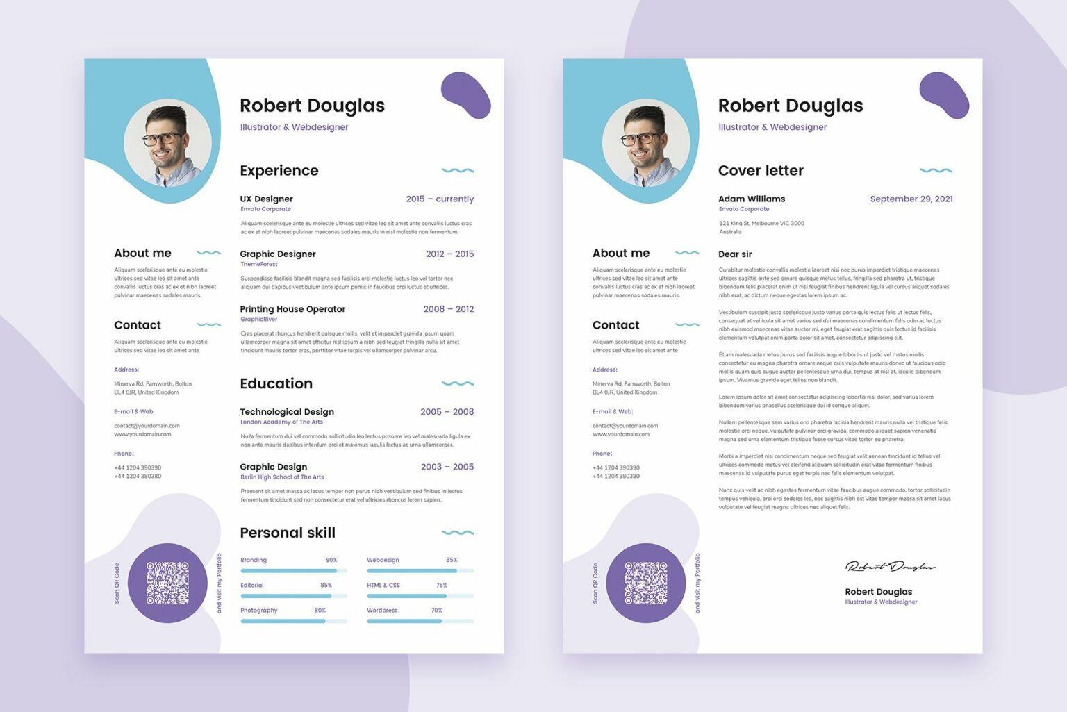 Liquid Resume CV Template Dark Mode – MasterBundles