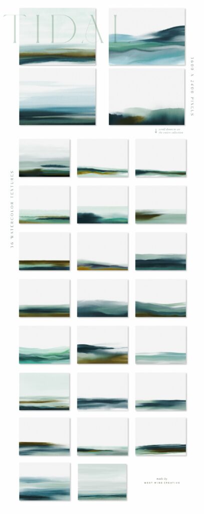 Tidal - Watercolor Textures – MasterBundles