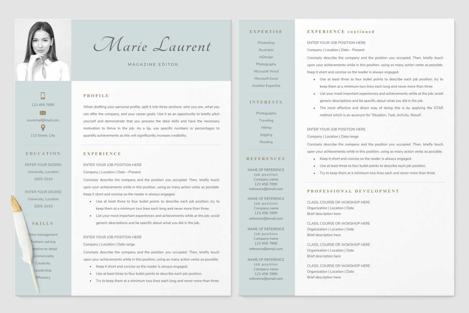 SMM & Copywriter Resume Template – MasterBundles