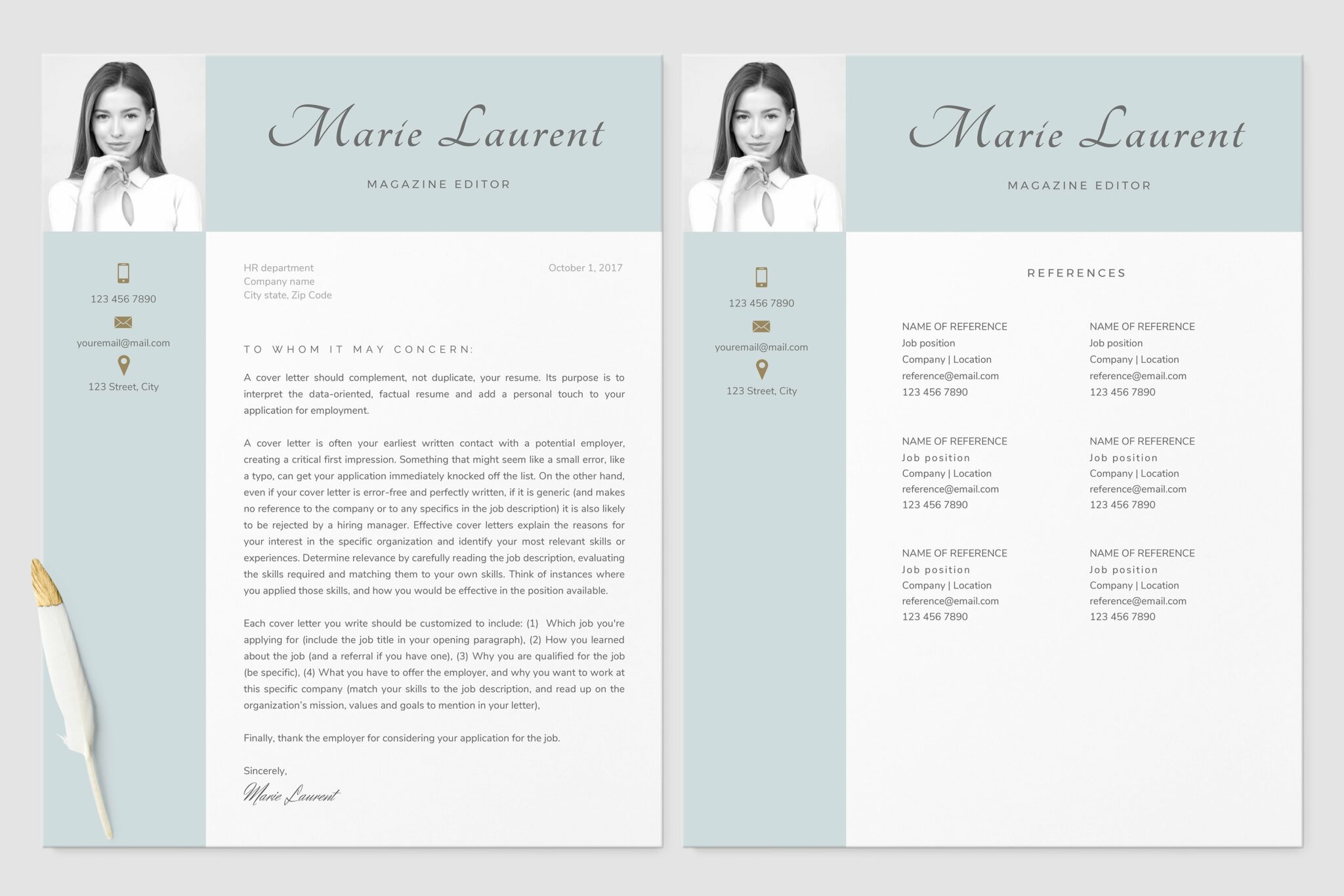 SMM & Copywriter Resume Template – MasterBundles