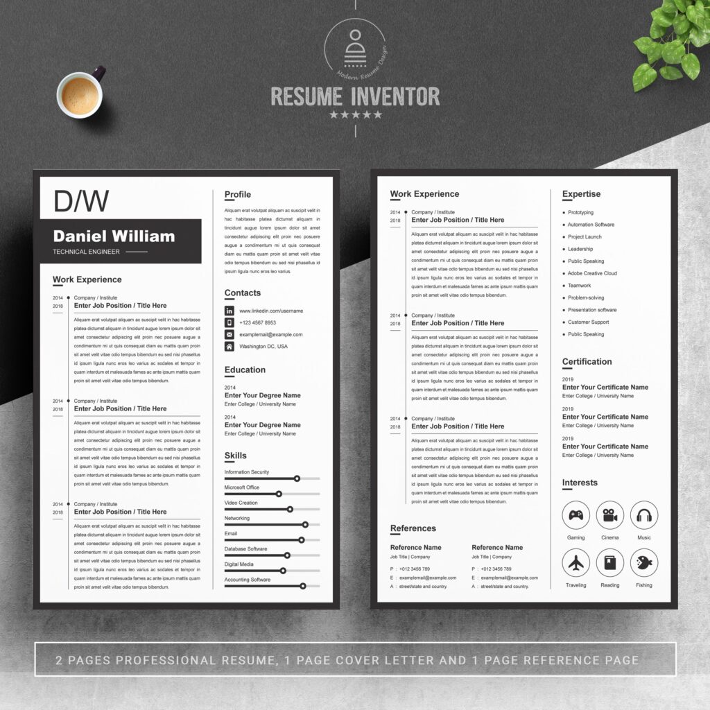 Engineer Resume Template for Word – MasterBundles