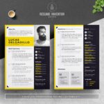 Minimal Yellow Resume / CV Template – MasterBundles