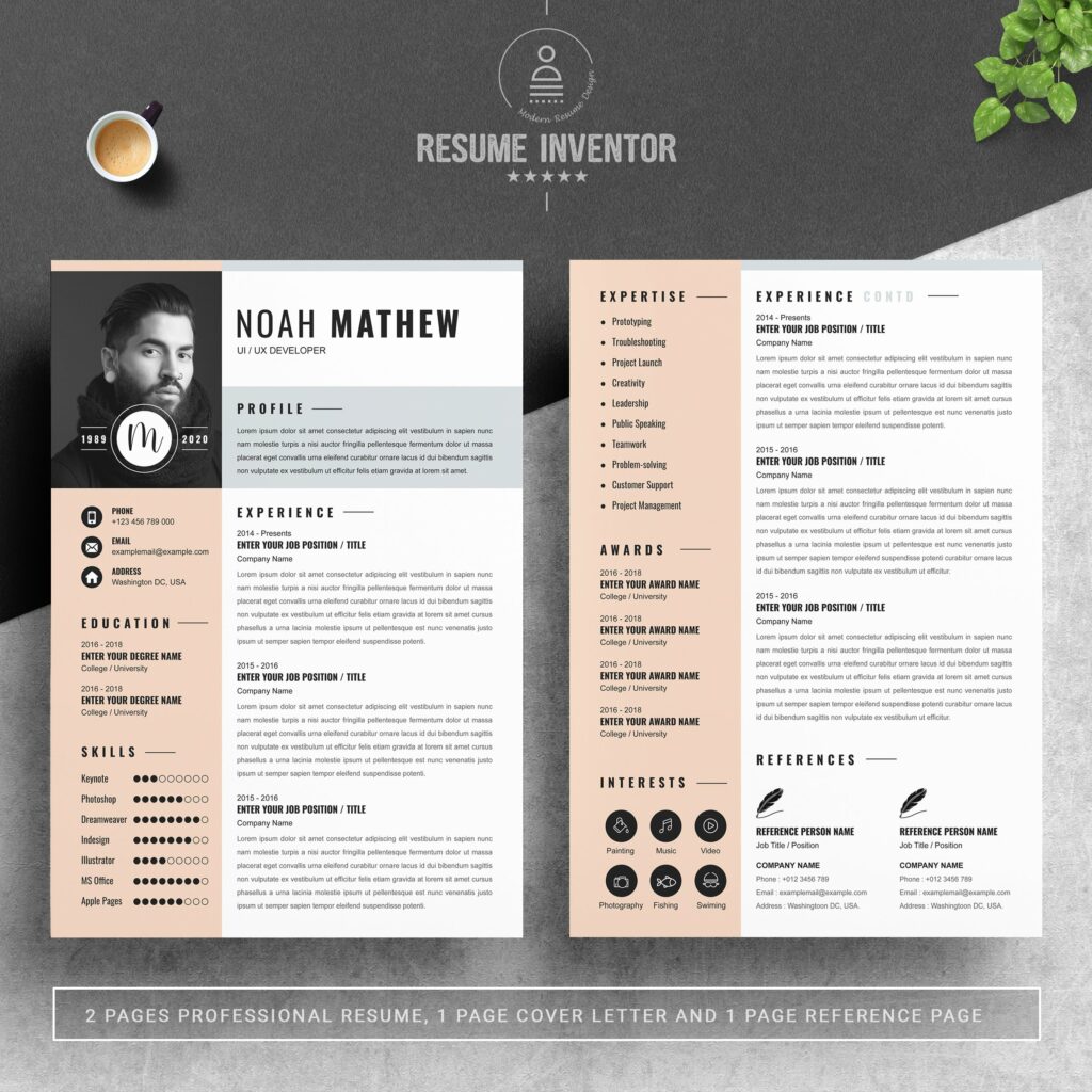 UX Developer Modern Resume Template – MasterBundles