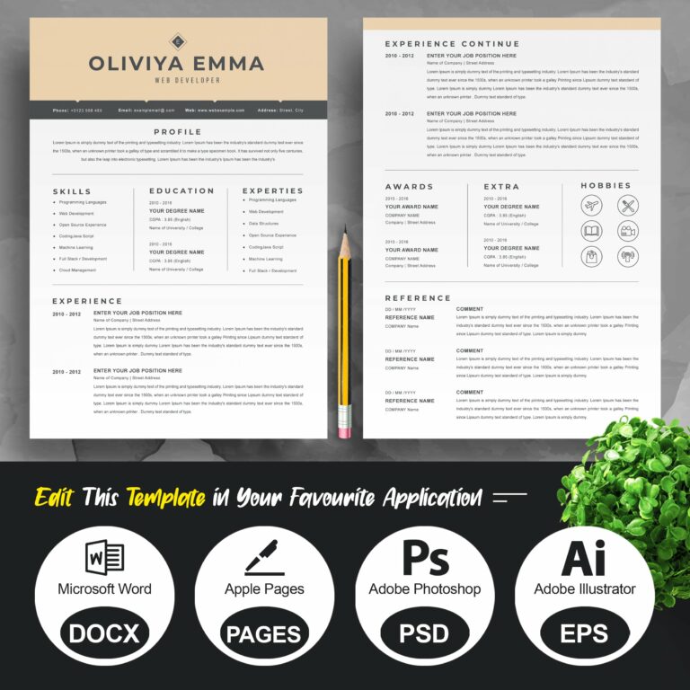 Developer Resume | CV Design 2021 – MasterBundles