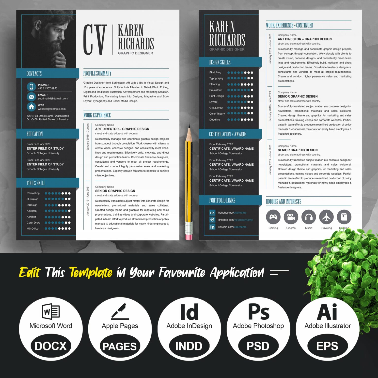 Best CV Format | Curriculum Vita – MasterBundles