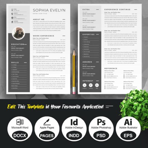 Modern Executive Resume Template – MasterBundles