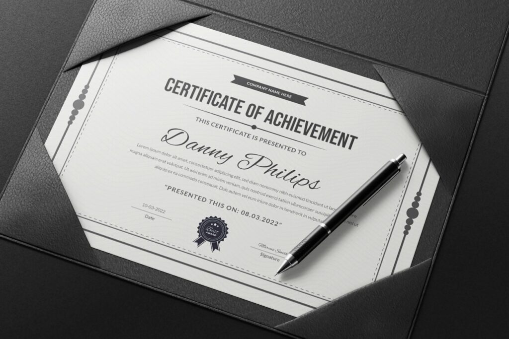 Clean Certificate Template – MasterBundles