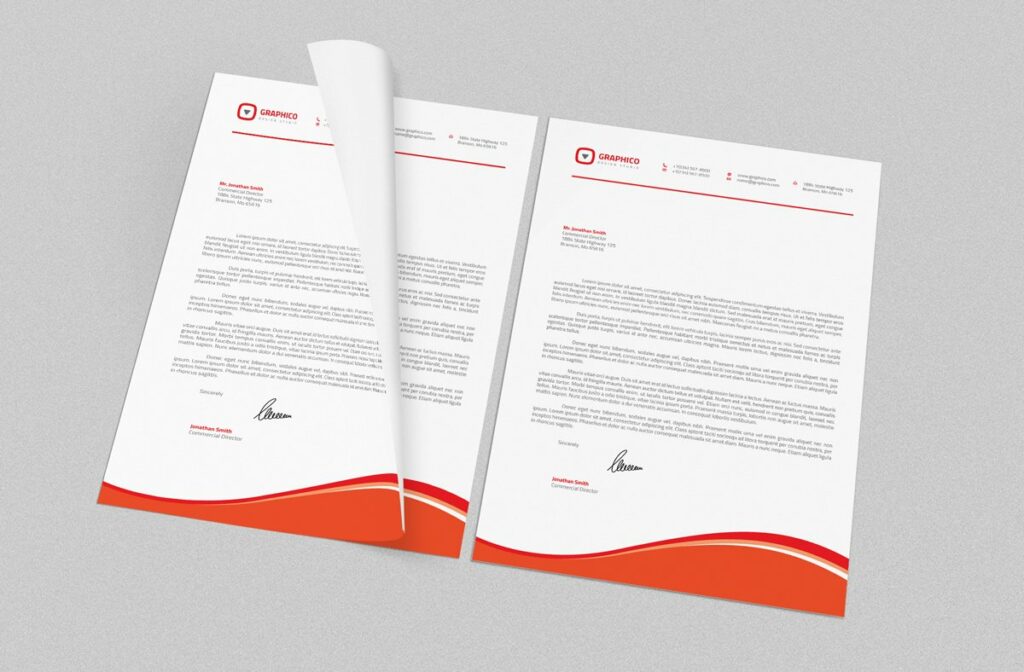 Corporate Letterhead 10 with MS Word – MasterBundles