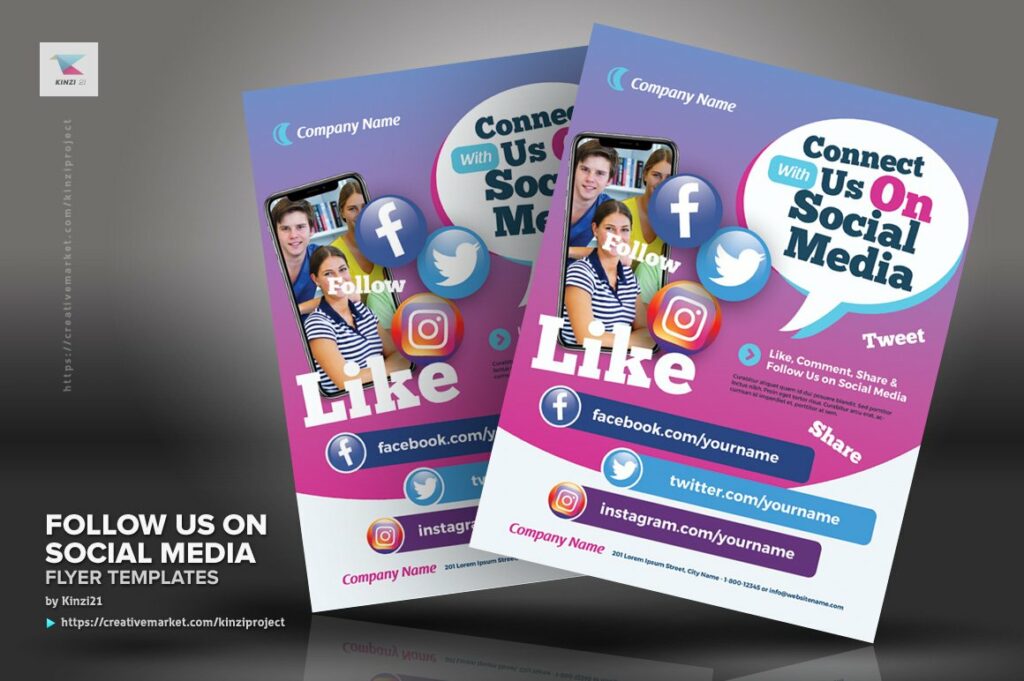 Follow Us on Social Media Flyers – MasterBundles