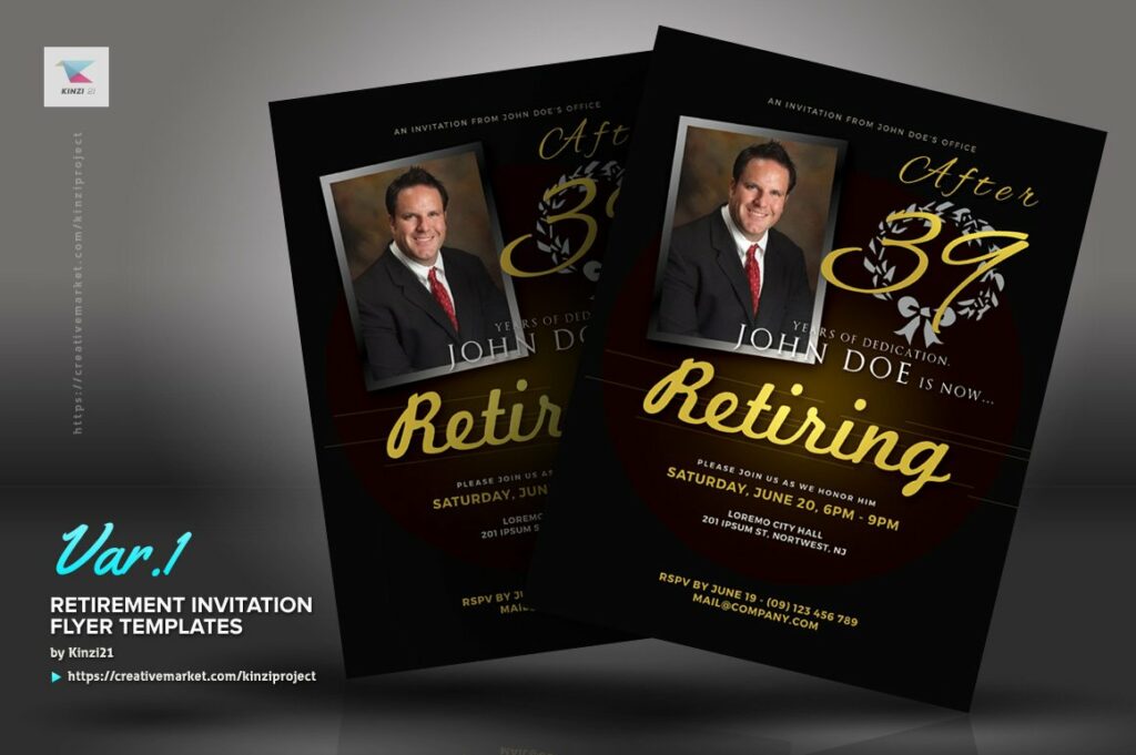 Retirement Invitation Flyers – MasterBundles