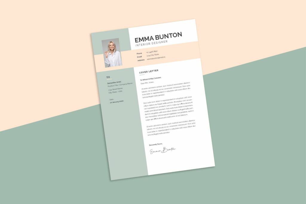 Emma Interior Resume – MasterBundles