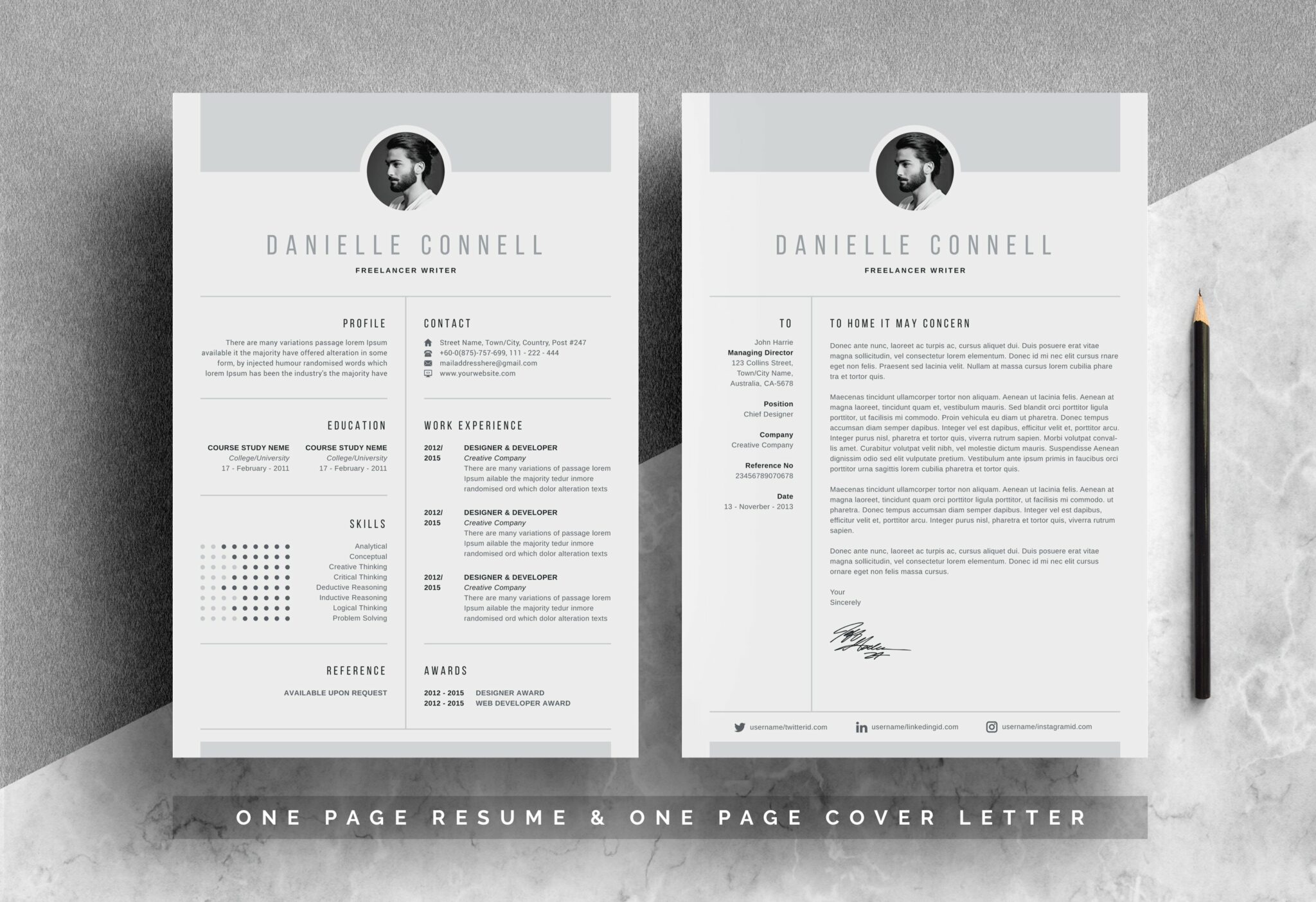 Creative Resume | CV Design – MasterBundles