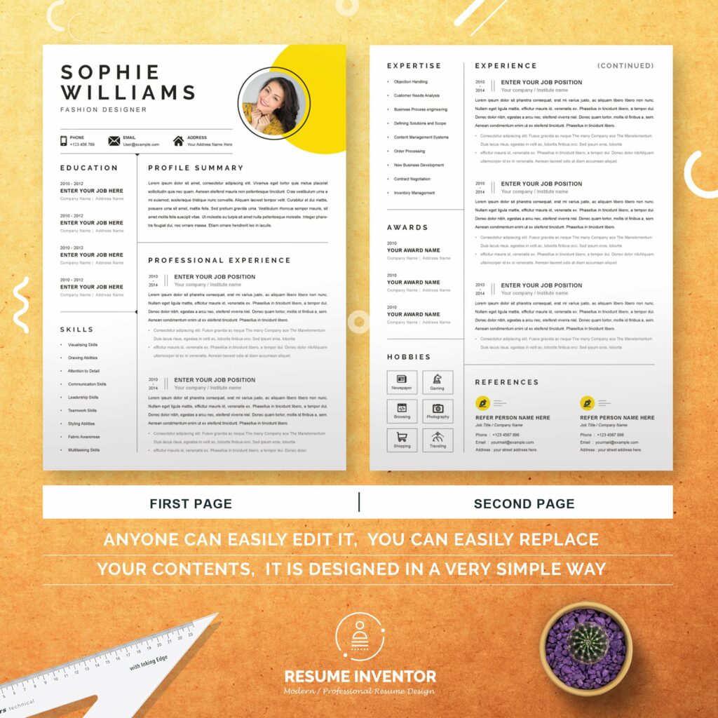 Word Clean Resume | Apple Pages CV – MasterBundles