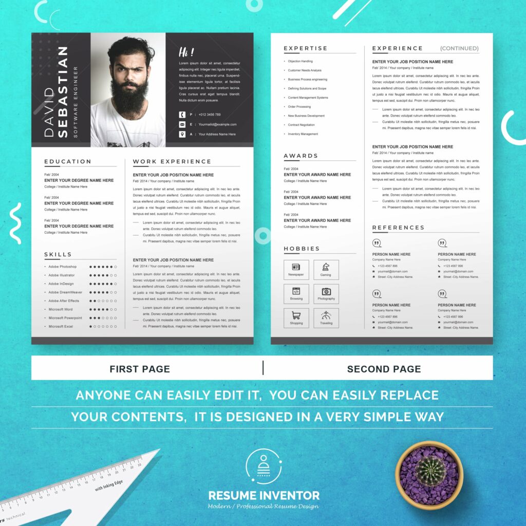 A4 Curriculum Vitae | Cover Letter – MasterBundles