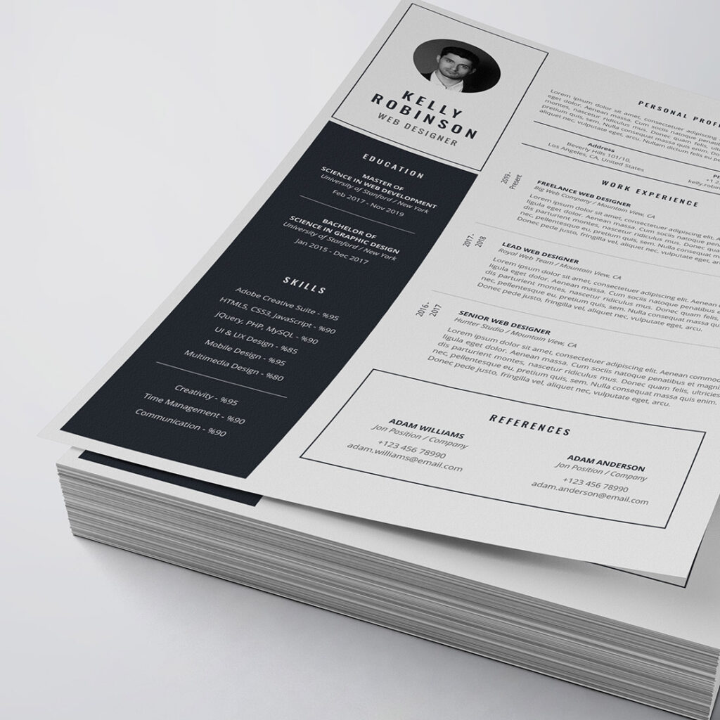 Clean Resume/CV Template - MasterBundles