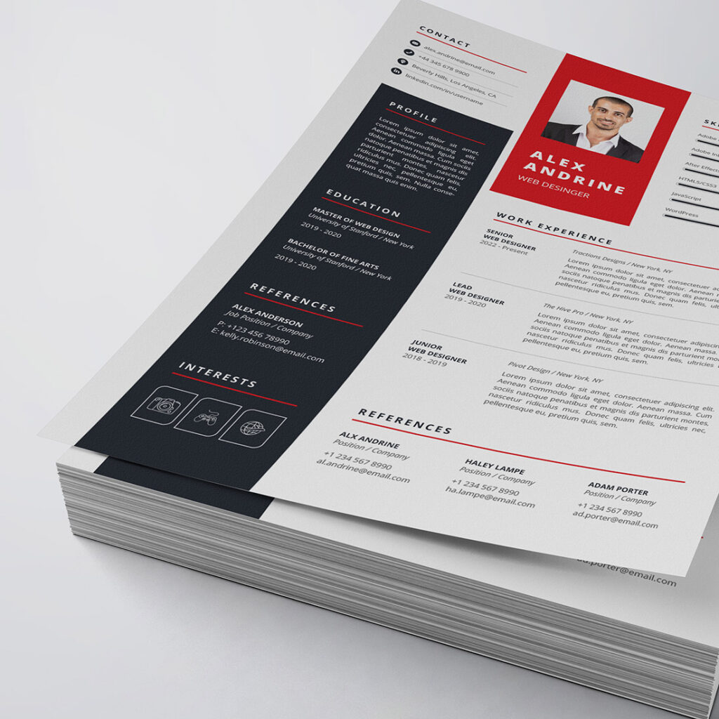 Modern Resume/CV Example - MasterBundles