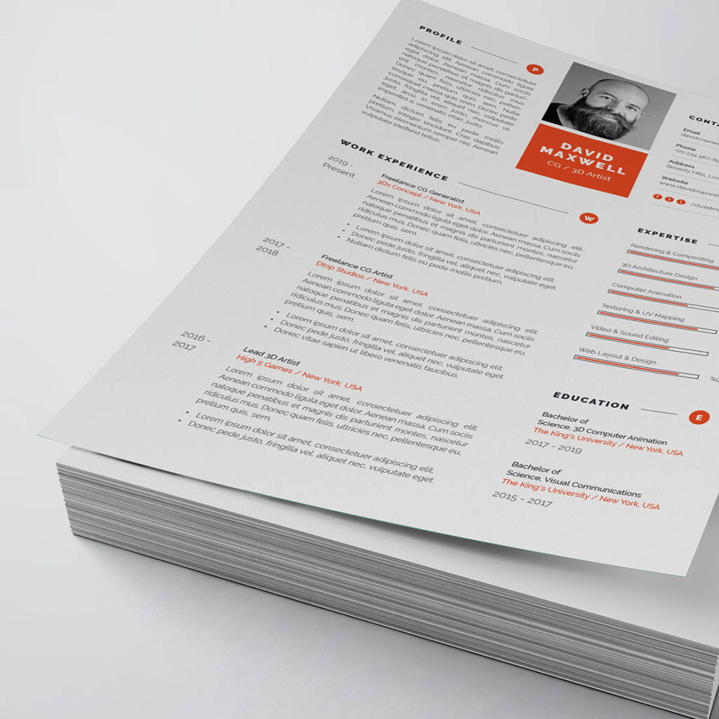 Professional Resume/CV Example - MasterBundles