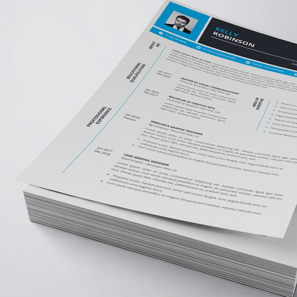 Clean Resume/CV Template - MasterBundles