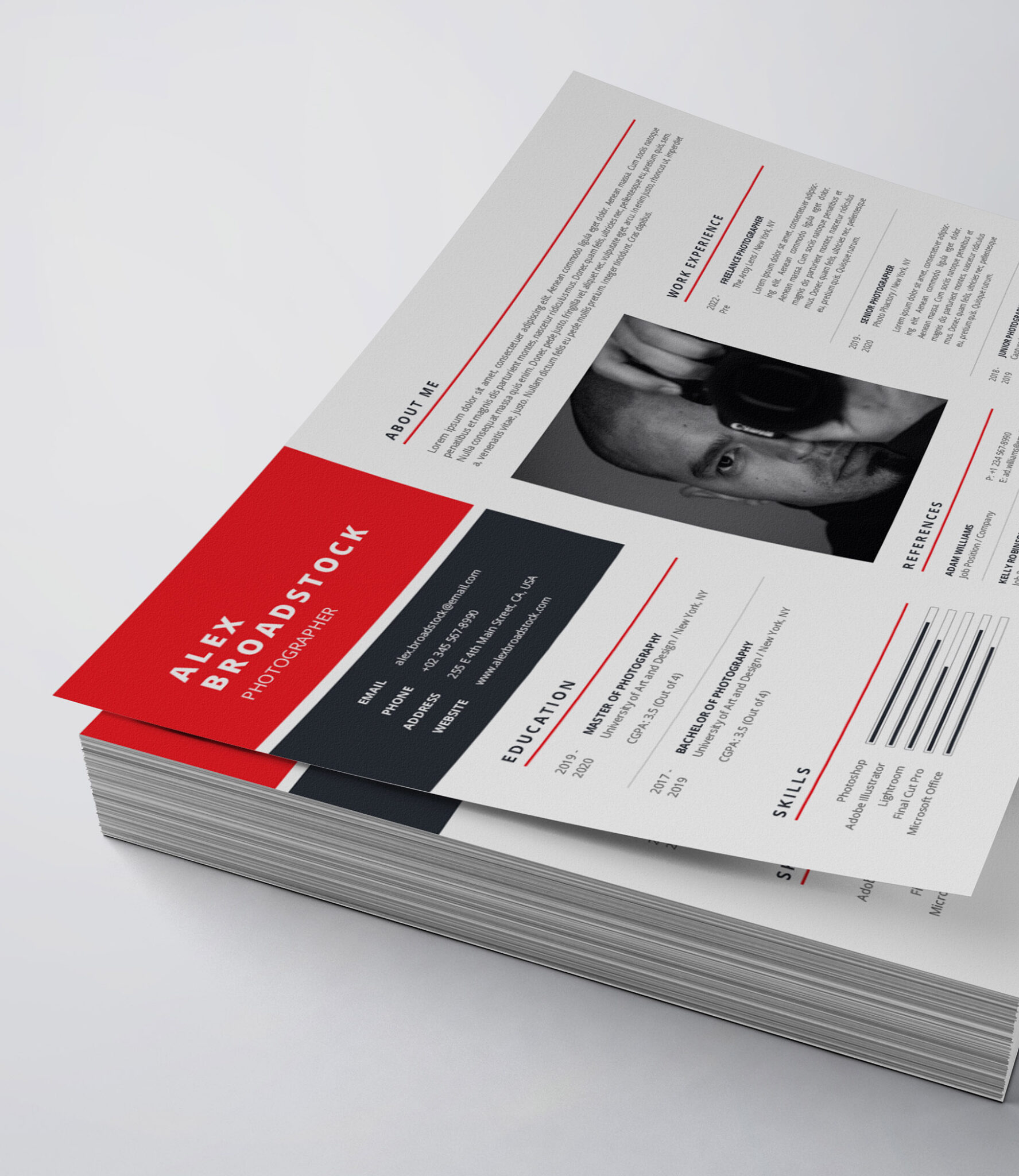 Landscape Resume/CV Template - MasterBundles