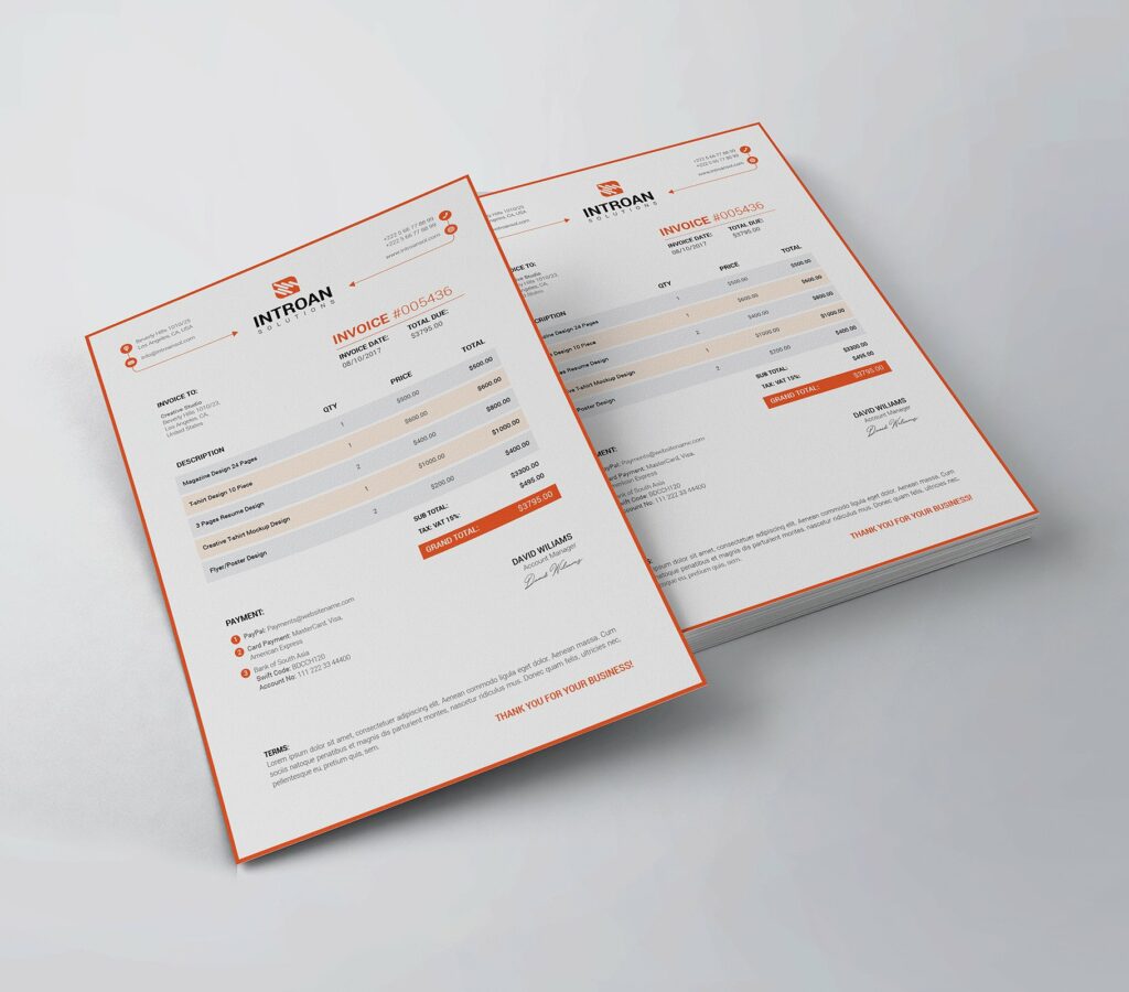 Clean Invoice Template – MasterBundles