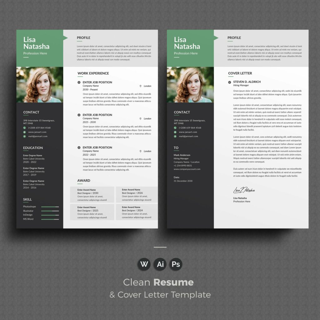 Female Resume/CV Word – MasterBundles